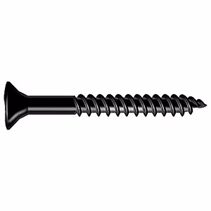 Gatemate R350443#12 x 2" Countersunk Phillips Square Drive Wood Screws with Black Finish - 18 per Package