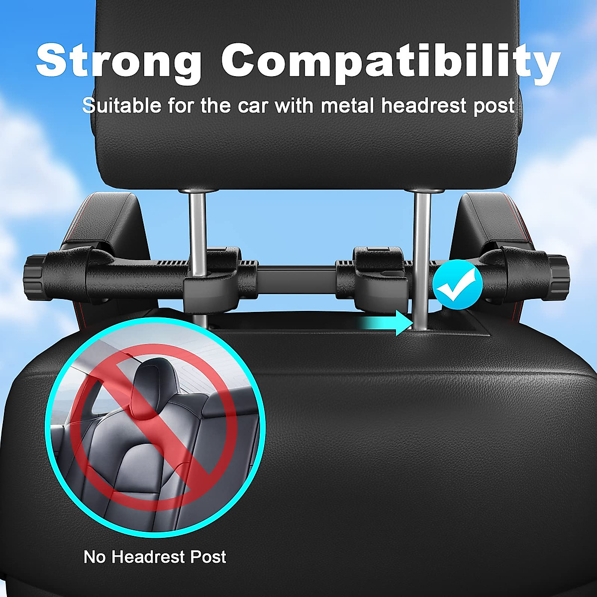 [Extended Edition] Car Headrest Pillow for Kids, Buluby Premium Sleeping Head & Neck Support for Rear Seat Passengers -Beige