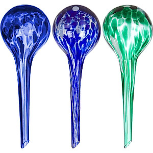 8" Aqua Glass Self Watering Globes - 3 Pack - By Trademark Innovations