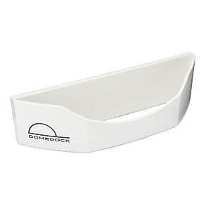 The ORIGINAL DomeDock! American, patented, Wall Mount Rack 20 Ball Cap Storage. Compact Hat Organization System. Made and Shipped in USA. (Single, White)