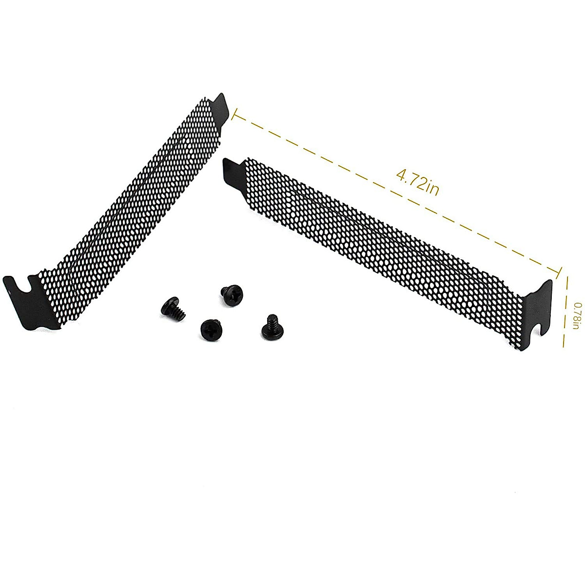 AUEAR, 10 Pack Black PCI Slot Cover Hard Steel Filter Blanking Plate with Screws