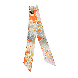 JERLA 100% Mulberry silk Scarf Head Hair Ribbon Handbag Handle wrap Tie Bundle Scarf Neckerchief Scarf for women