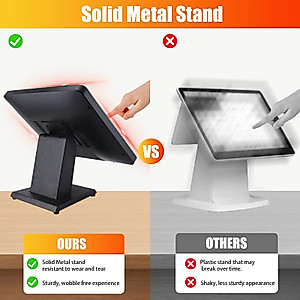 Angel POS 17-Inch Capacitive LED Backlit Multi-Touch Monitor, True Flat Seamless Design Touchscreen, VGA