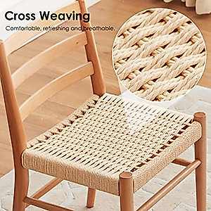 STARY Rattan Dining Room Chairs Set of 2 with Comfortable Woven Seat,Fully-Assembled