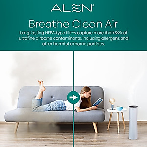 Alen Air Filter TF50-Pure Replacement HEPA Filter for Paralda Air Purifier - Captures Allergens, Dust, & Mold (1 Filter)