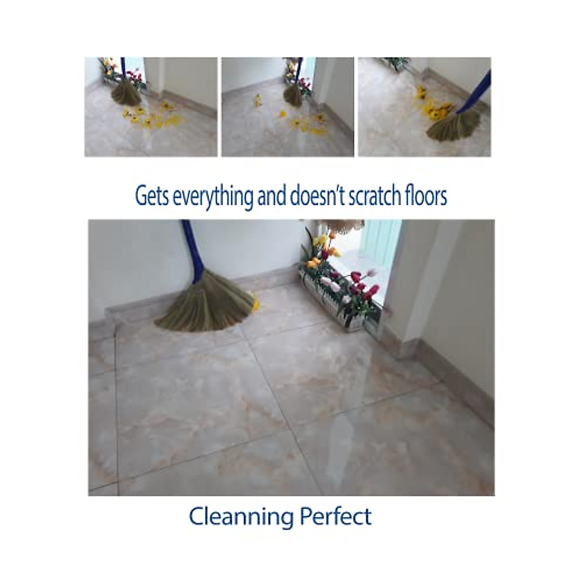 NDP78 Vietnamese Traditional Broom - Choi Dot Sweeps Away Everything Such as Dog Hair, Small dust and Does not Scratch Wooden Floors , Easy to Handle, Product Made from Natural, 39.5 x 8 x 1.5 inches