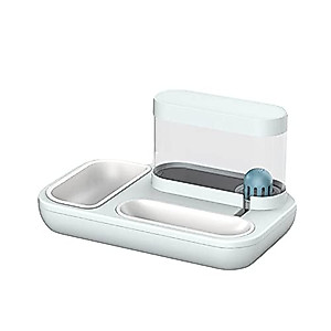 ZLXDP Pet Cats Bowl Dog for Cats Feeder Transparent Bowls Kitten Automatic Drinking Fountain 1.5L Capacity Puppy Feeding Waterer (Color : Blue)