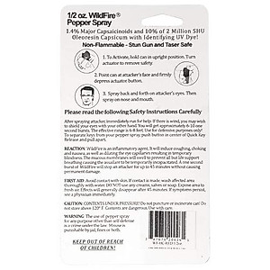 Wildfire 1.4% MC 1/2 oz pepper spray hard case with quick release keychain red