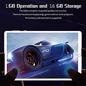Tablet Android 5.1 Operating System 8.0-inch HD Display Quad Core Processor 1GB RAM and 16GB ROM TF Expansion Support Built-in WiFi Bluetooth GPS Tablet