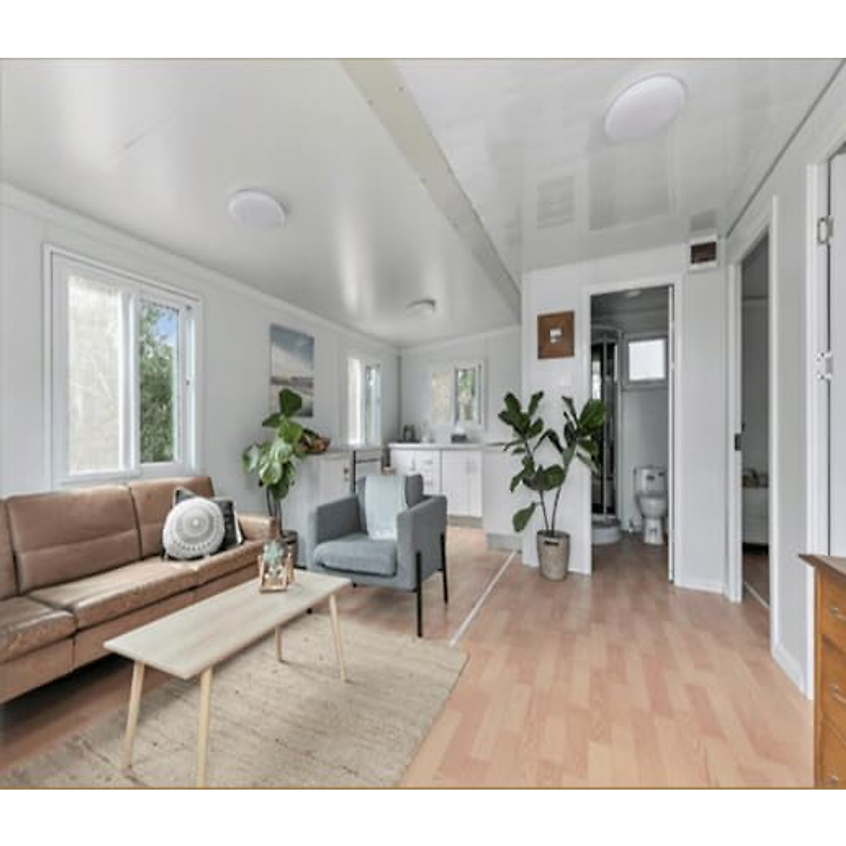 Expandable Prefabricated Container House with Lockable Windows and Doors for Camping, Storage, Outdoor Living (20 Feet), Prefab House for Living, Container House with 2 bedrooms