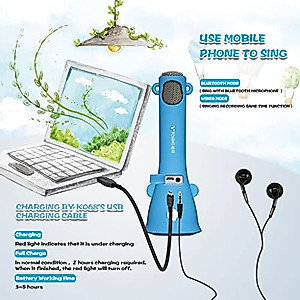 Overstock Wireless Karaoke Microphone Children's Speakers Birthday Gifts for Girls and Boys Popular Pink