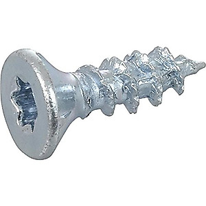 Power Pro Premium One Multi-Material Flat Head Screws, Zinc Plated Steel, Fasten in Wood, Metal, Concrete, Drywall and Plastic, Silver, #6 x 5/8 inch, Box of 50 Screws