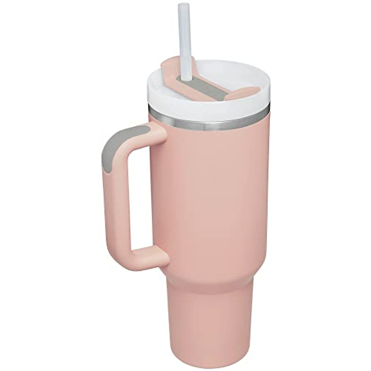Stanley Quencher H2.0 FlowState Stainless Steel Vacuum Insulated Tumbler with Lid and Straw for Water, Iced Tea or Coffee, Smoothie and More, Pink Dusk, 40 oz