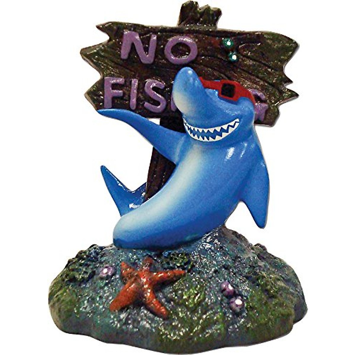 Blue Ribbon PET Products EE-380 Exotic Environments Cool Shark No Fishing Sign