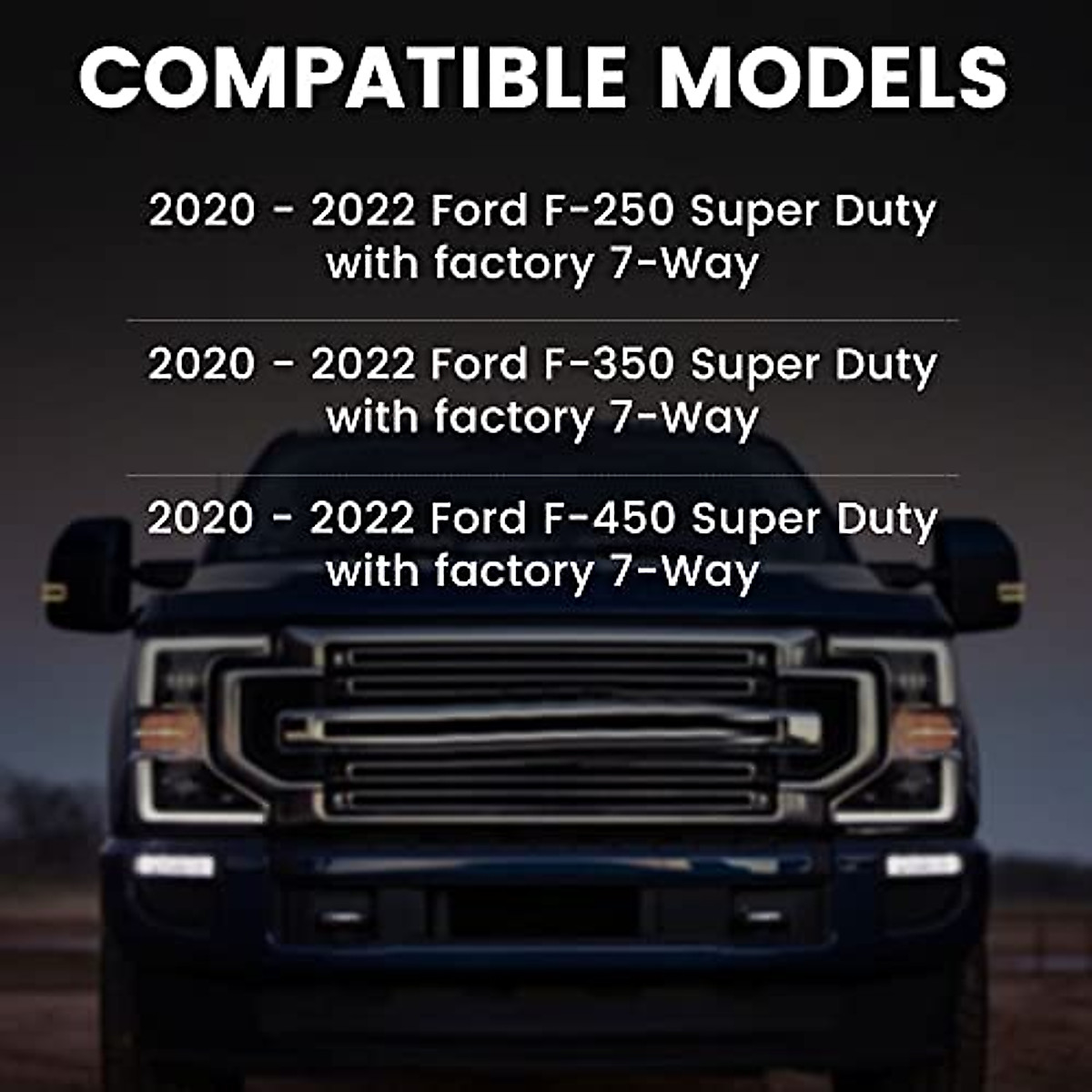 Oyviny 7 Way RV Blade Trailer Wiring 56443 for 2020-2022 Ford F-250, F-350, F-450, Factory Tow Package Required