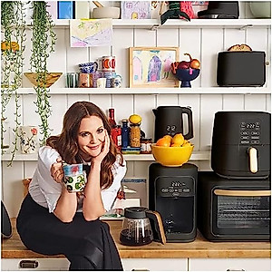 Touchscreen Slow Cooker, Kitchenware by Drew Barrymore 6QT Programmable Cooker with Touch-Activated Display (White Icing)