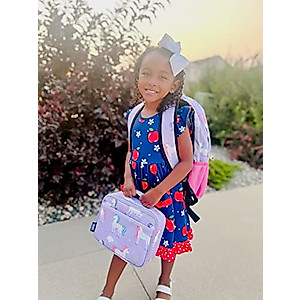 Wildkin Kids 16 Inch Backpack and Umbrella Bundle for On-The-Go Comfort (Unicorn)