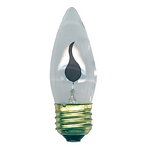 Creative Hobbies® 10J Flicker Flame Light Bulb -Flame Shaped, E26 Standard Base, Flickering Orange Glow - Box of 5 Bulbs