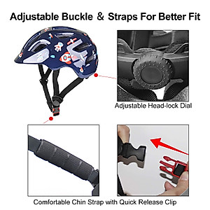 GLAF Toddler Bike Helmet Kids Helmet for Multi Sport Adjustable Girls Boys Helmets for Scooter Bicycle Ages 1 Year and Older Infant Youth Child Skateboard Safety Cycling (S-M (3-8 Years), Green)