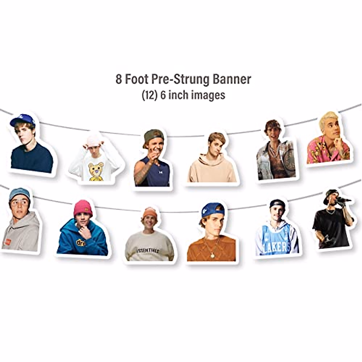 Pop Music Party Banner Decoration (10 foot) for Justin Bedroom Decor, Birthday Parties, Showers, Concerts, Coworker Gift, or Wall Decor