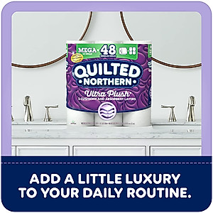 Quilted Northern Ultra PlushToilet Paper, 24 Mega Rolls = 96 Regular Rolls, 3-Ply Bath Tissue
