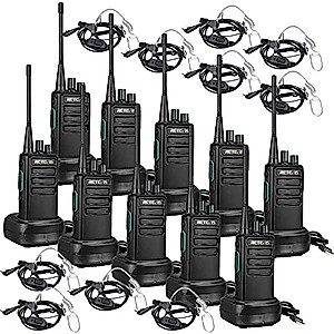 Retevis RB29 2 Way Radio for Adults, Walkie Talkies Long Range with Earpieces, Strong Compatibility, USB Charger, Hands Free Two Way Radio for Warehouse Education Commercial (10 Pack)