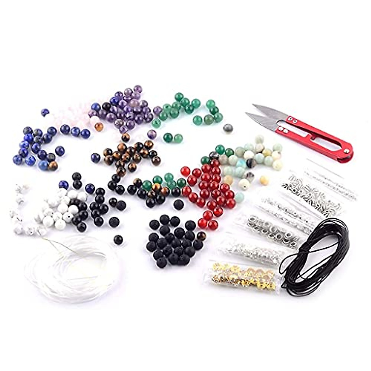 CZDYUF Ring Making Kit with 28 Colors Crystal Beads,1660 Pcs Crystal Jewelry Making Kit with Gemstone Chip Beads,