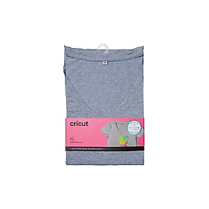 Cricut Womens V Neck T-shirt Infusible Ink Blanks, Gray, X-Large US