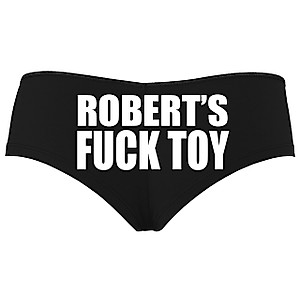Knaughty Knickers Personalized Fuck Toy Cheeky Panties - Owned Submissive Slave Sexy Boyshort bdsm ddlg cgl (as1, alpha, l, regular, regular) Black