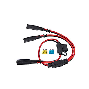 CUZEC 2-Way Splitter, SAE Connector,1 to 2 SAE Connector Power Charger Adapter