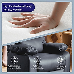 UNICOO - Kids Recliner Chair, Toddlers Recliner with Headrest Footrest and Lumbar Support, Ergonomic PU Leather Armchair Lounge Chair (Black)