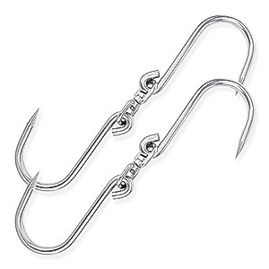 Alele Swiveling Meat Hook,10mm Heavy Duty Stainless Steel Processing Butcher Hooks - Large Fish,Hunting,Carcass Hanging Hook Pack of 2 (13inch Swiveling Meat Hook)