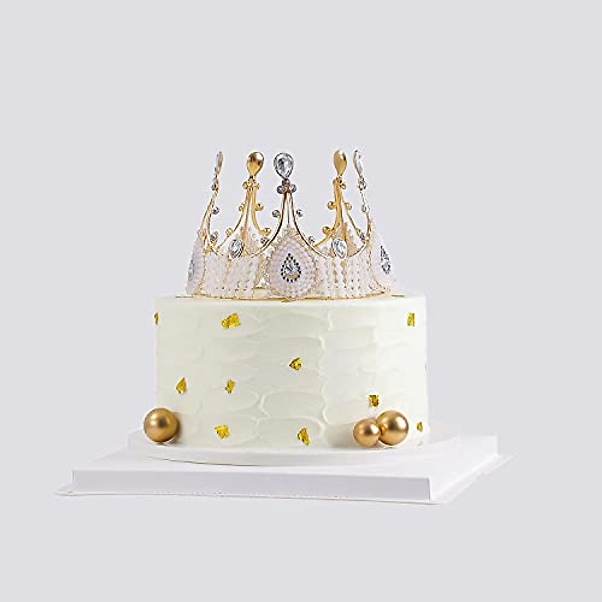 XININSUN 2Pcs Large Cake PET Clear Box, 10" X 10" X 9" with ribbon and pre-folded lid, for 8" cake packing carry, baking cookie display, Carry Tall Layer Gift, Festive Gift Box -White