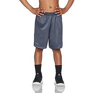 TSLA Boy's Athletic Shorts, Quick Dry Pull On Basketball Running Shorts, Active Sports Workout Gym Shorts, Quick Dri Mesh 1pack Dark Grey, 18