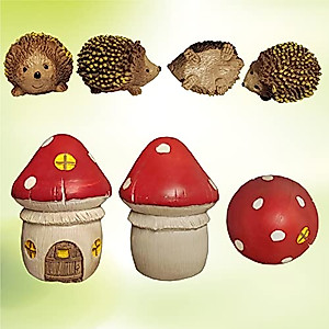 BEZALEL Fairy Garden Accessories Miniatures Fairy House Fairy Garden Kit for Kids Includes Fairy House Mini Hedgehog Fairy Garden Fence, Fairy Garden Kit for Plant Pots Patio Bonsai Terrariums Decor