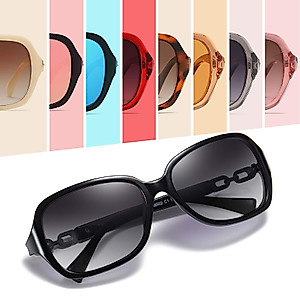 AOMASTE Retro Square Polarized Sunglasses for Women UV400 Protection Driving Outdoor Eyewear