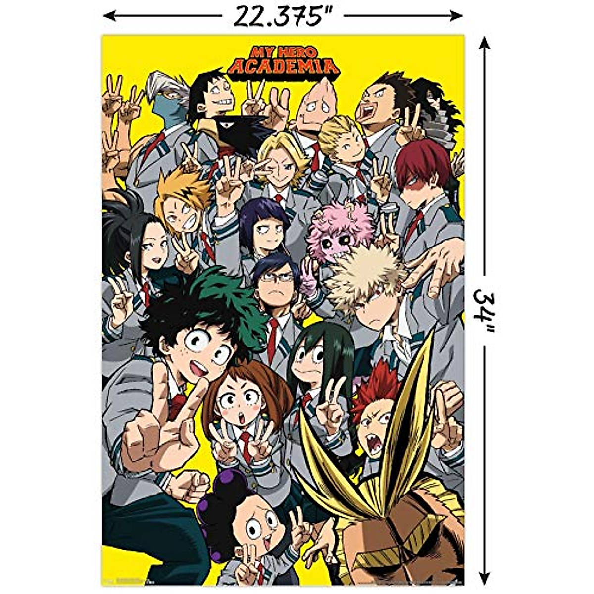 Trends International My Hero Academia - Selfie Wall Poster, 22.375" x 34", Unframed Version,Bedroom