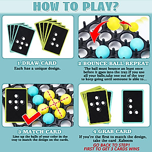 LANBOUY Bounce Ball Party Game, Table Top Games Family Party Jumping Connect Tabletop Board Games Toys Bounce Battle Ball Game, Funny Ball Tabletop Game Toys for Adults and Kids