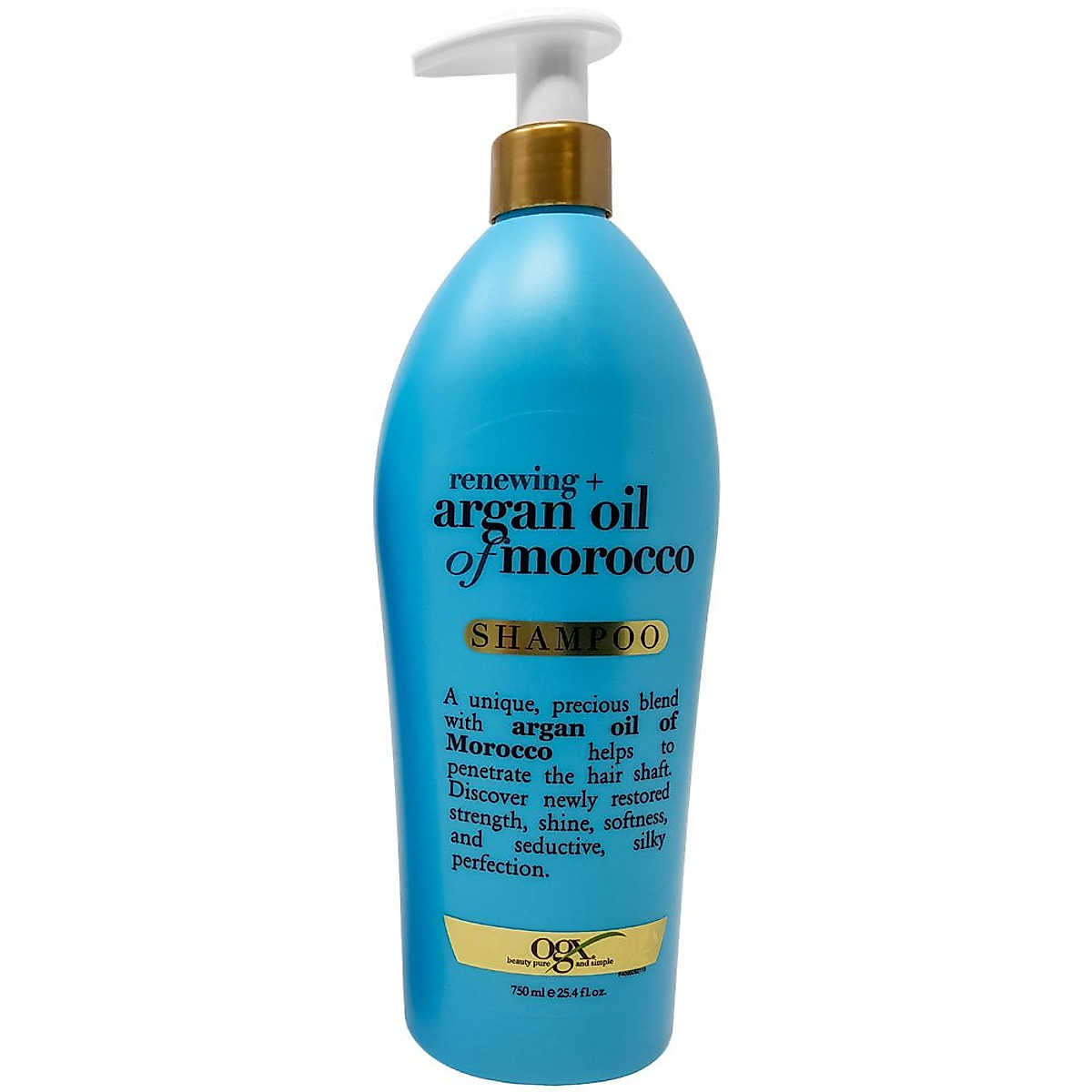OGX Renewing Moroccan Argan Oil Shampoo and Conditioner Pump Bottle Salon Size Set (2 x 25.4 Oz)