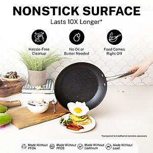 GRANITESTONE 20 Pc Kitchen Pots and Pans Set Non Stick Cookware Set, Kitchen Cookware Sets, Granite Nonstick Cookware Set, Diamond Coated Non Toxic Cookware Set, Oven & Dishwasher Safe