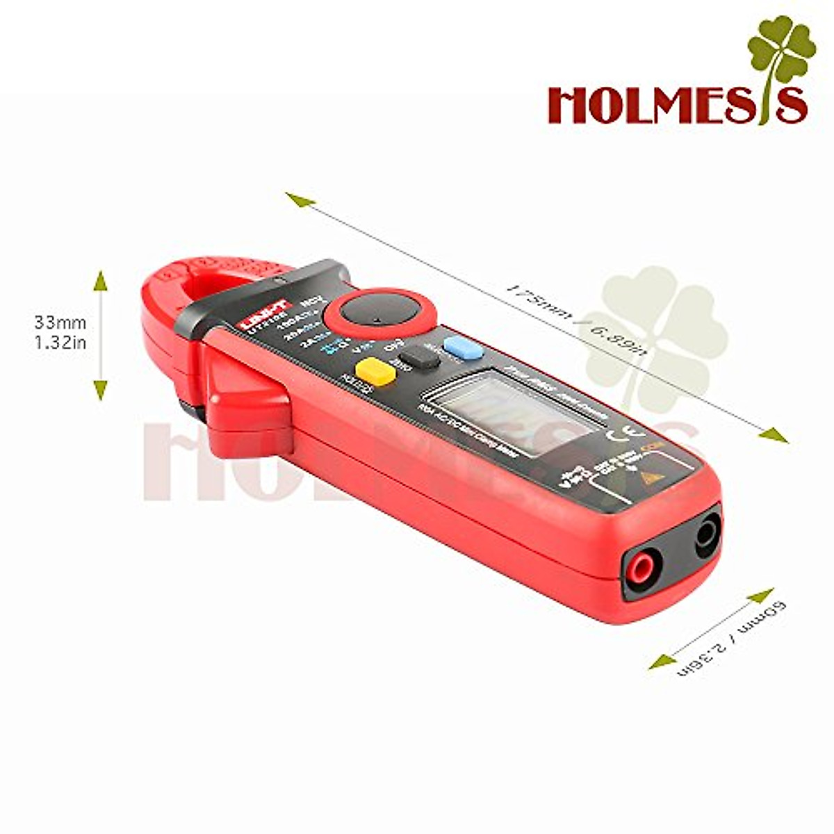 UNI-T UT210E 100A AC/DC Current Digital Clamp Meter AC/DC Voltage, Ohm, Capacitance Multimeter with 1mA Resolution of AC/DC Current(2A)