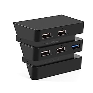 Santing ABS USB Hub, Professional Multi-Port USB Hub, with LED Indicators for Ps4 Pro Console Easy Installation Ps4 Pro Default