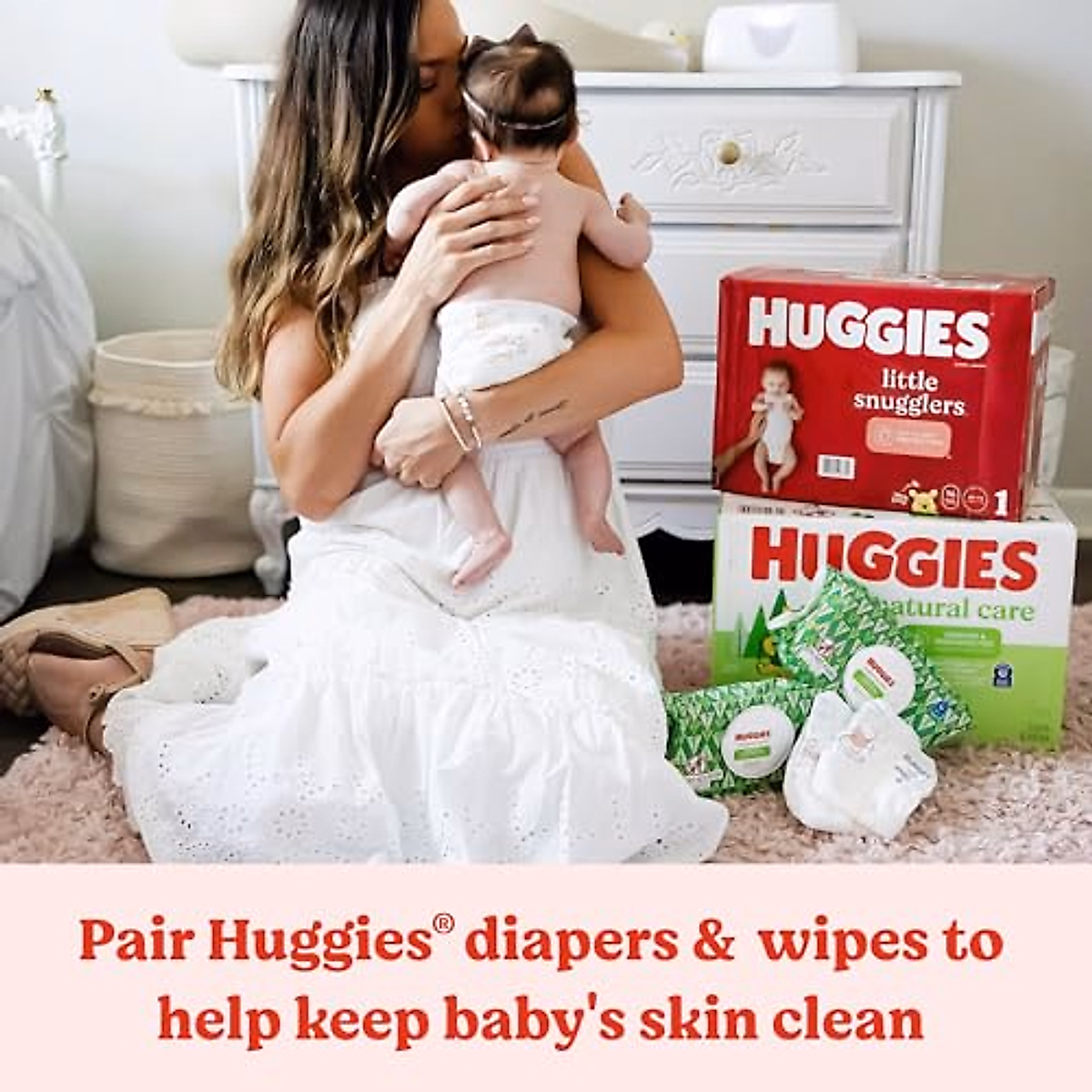 Huggies Natural Care Sensitive Baby Wipes, Unscented, Hypoallergenic, 99% Purified Water, 2 Refill Packs (352 Wipes Total)