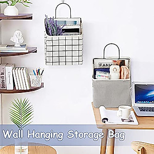 Flenpptly Wall Hanging Storage Bag Hanging Organizer Closet Hanging Storage Waterproof for Bedroom Bathroom Kitchen Dormitory Storage 3 Pack