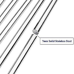 Uniflasy 17 Inches Stainless Steel Cooking Grid Grates Replacement for Charbroil 463250509, 463250510, Thermos 461262409, Grill Master 720-0737, 720-0670E, Vermont Castings, Great Outdoors Gas Grills