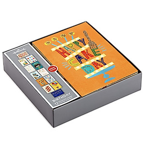 Hallmark Handmade All Occasion Boxed Greeting Card Assortment, Pink Floral (Pack of 20) & Handmade Birthday Cards Assortment, Happy Cake Day (12 Cards with Envelopes)