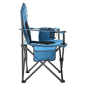 ARROWHEAD OUTDOOR Portable Folding Camping Quad Chair w/ 4-Can Cooler, Cup-Holder, Heavy-Duty Carrying Bag, Padded Armrests, Supports up to 330lbs