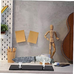 Unomor Knife Display Stand Bar Strip Holder Clear Rack Desk Top Organizer Shelf Transparent Stand Bracket Hanger Space Saver Flute Display Rack Knife Holder Base Black Acrylic