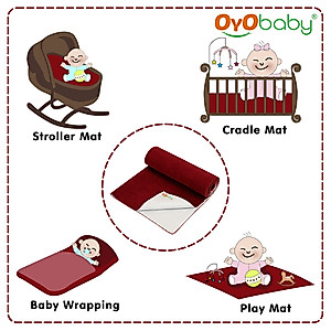 OYO BABY Waterproof Crib Sheet - 28" x 20" Maroon