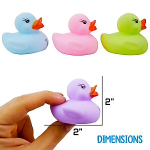 10 Pack: Numbers Counting Rubber Ducks Colorful Bath Toys - 1, 2, 3 Learn to Count Numeracy Early Learning Educational Bathtime Squeak Duckies Bathtub Set for Kids, Toddlers